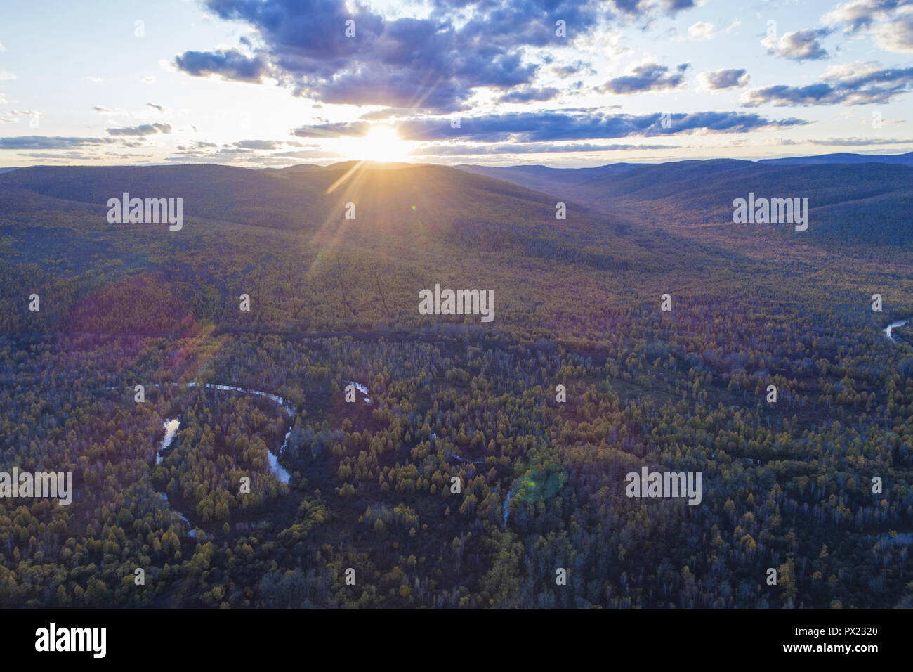Aerial view of natural landscape Stock Photo - Alamy