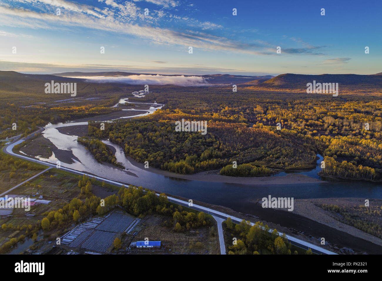 Aerial view of natural landscape Stock Photo - Alamy