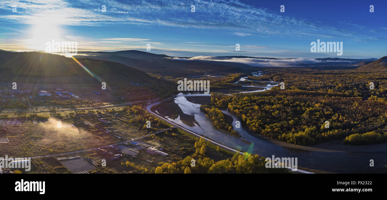 Aerial view of natural landscape Stock Photo - Alamy