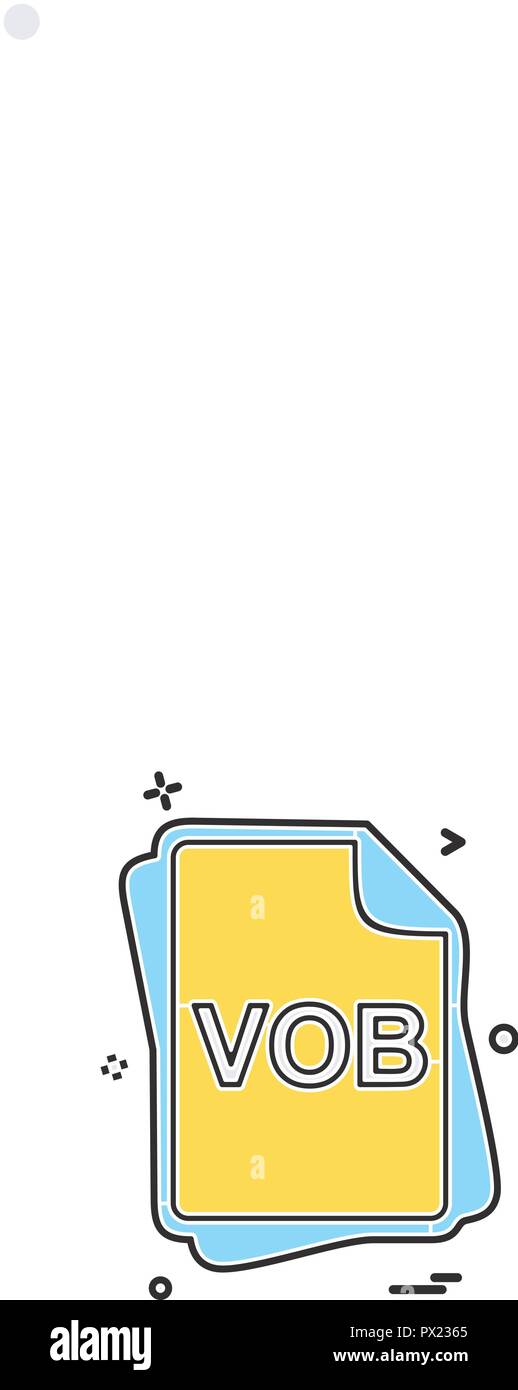 VOB file type icon design vector Stock Vector Image & Art - Alamy