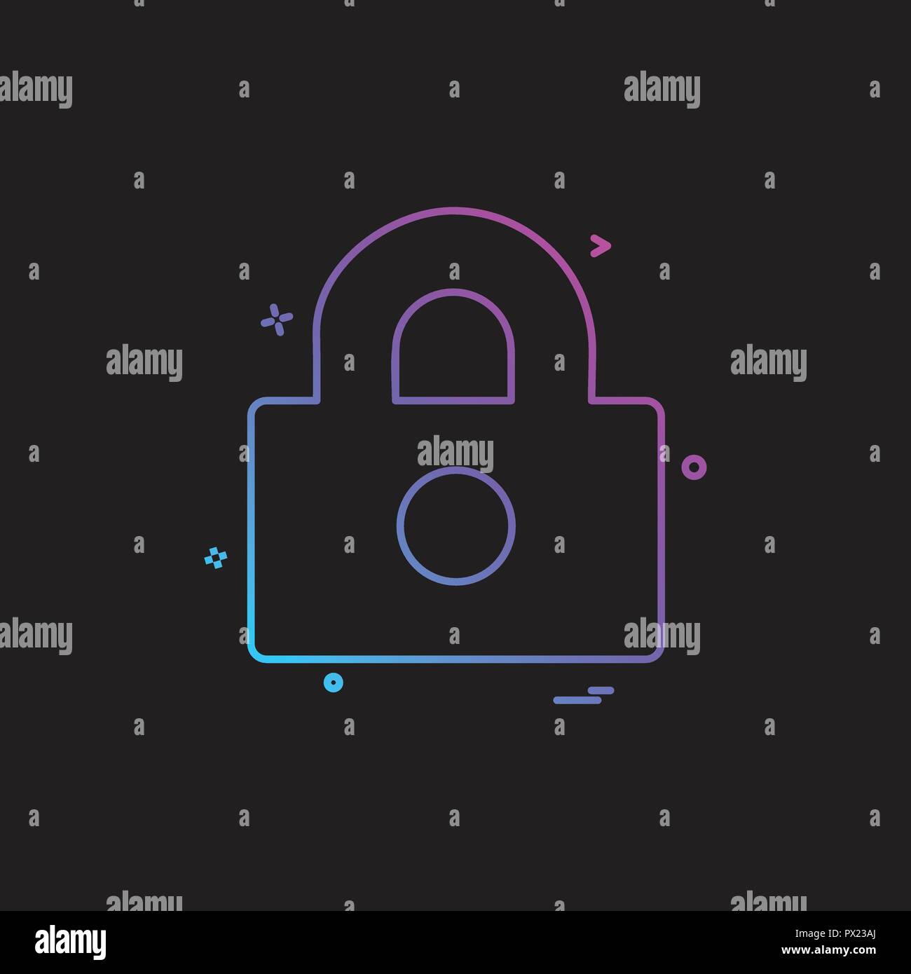Lock icon design vector Stock Vector Image & Art - Alamy