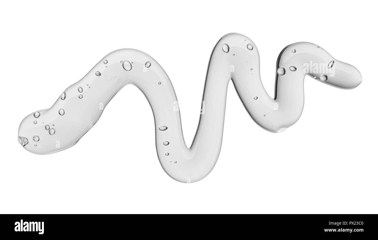 Transparent smear of cosmetic products isolated on white background ...