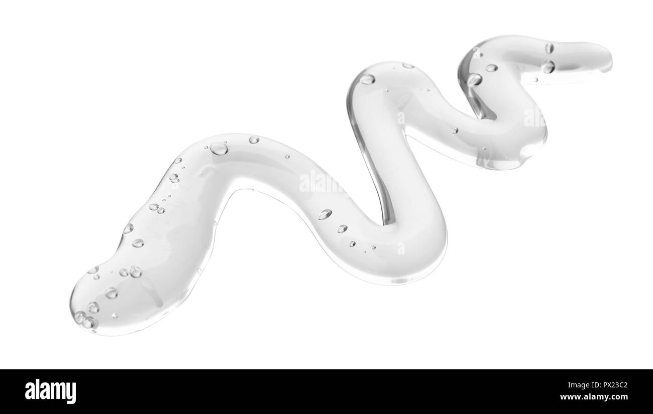 Transparent smear of cosmetic products isolated on white background ...