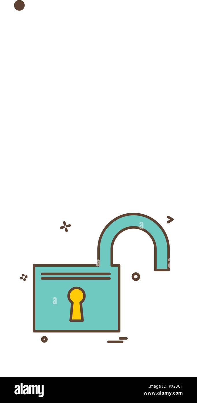 Lock icon design vector Stock Vector Image & Art - Alamy