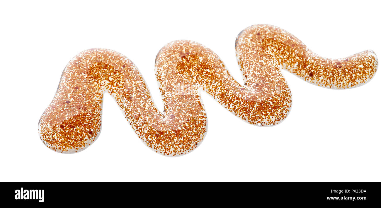 Transparent smear of cosmetic products isolated on white background ...