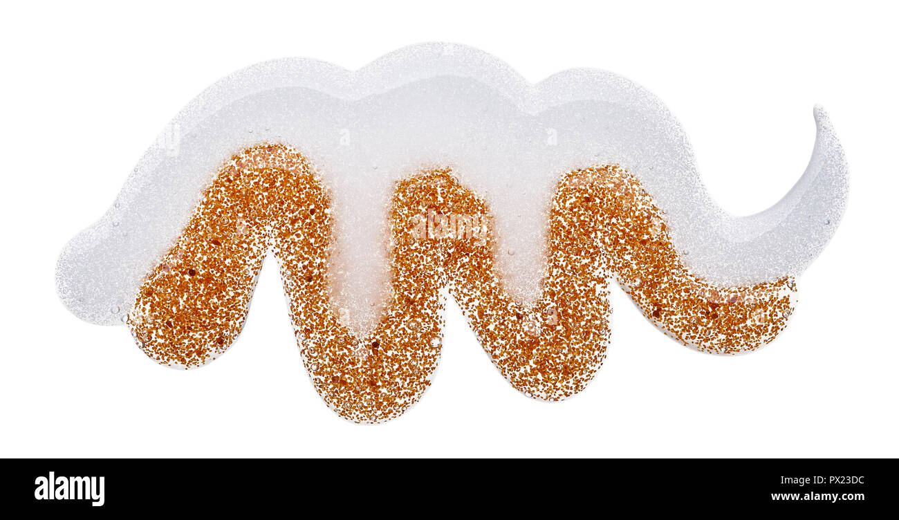 Transparent smear of cosmetic products isolated on white background ...