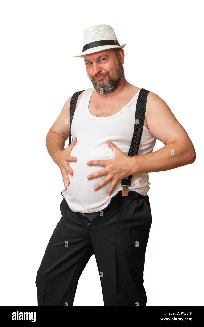 Big belly man hi-res stock photography and images - Alamy