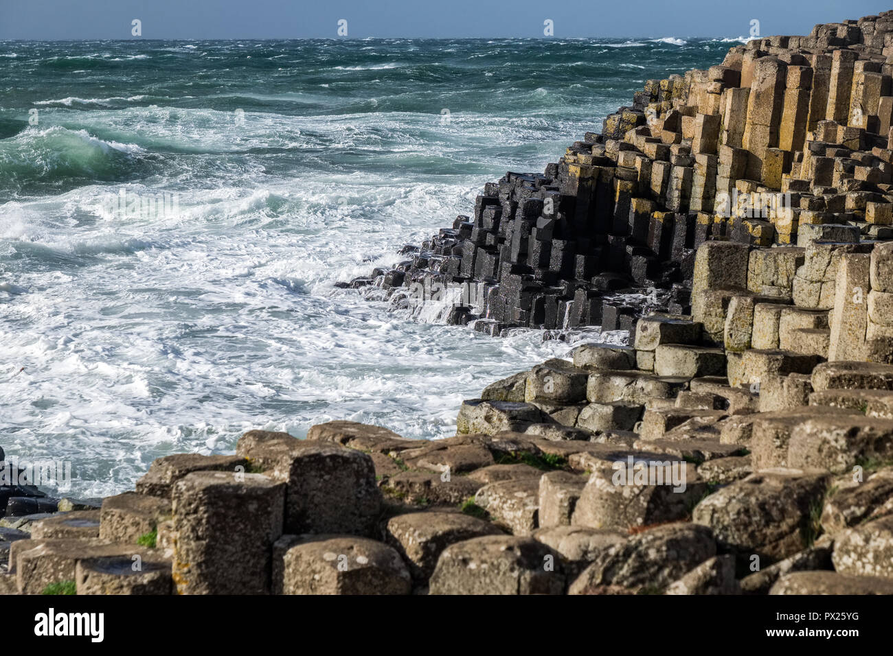 Landscape around Giant's Causeway, A UNESCO world heritage site which ...