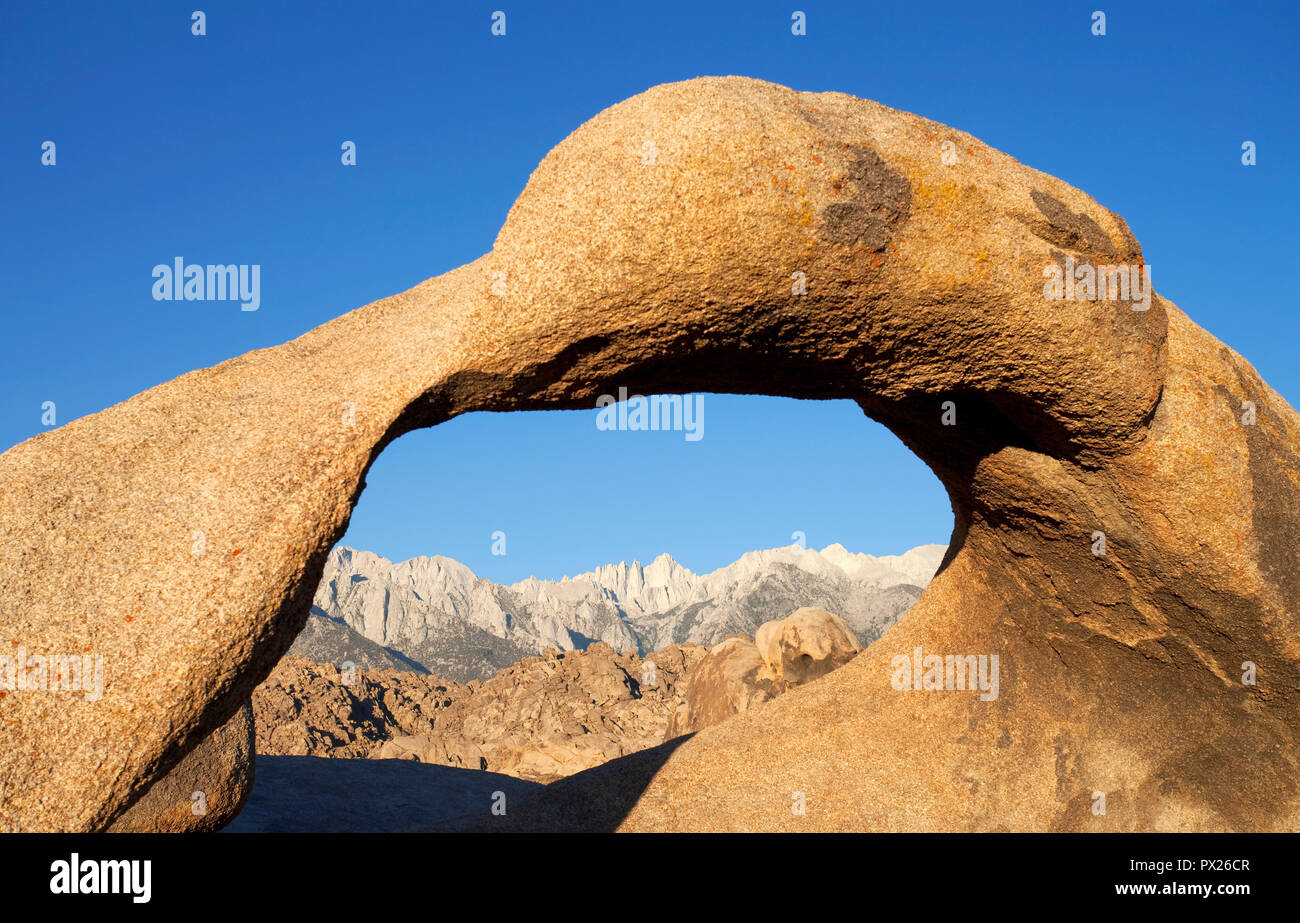 Mount Whitney, Eastern Sierra Nevada Mountains, California, USA Stock ...