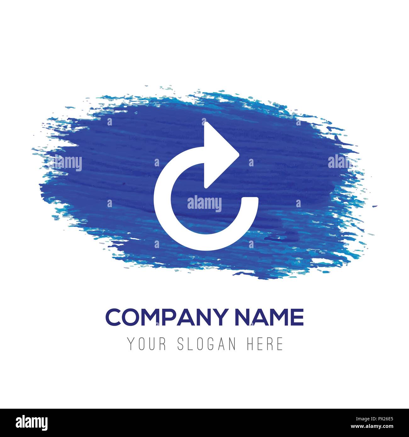 Web refresh icon - Blue watercolor background Stock Vector Image & Art ...