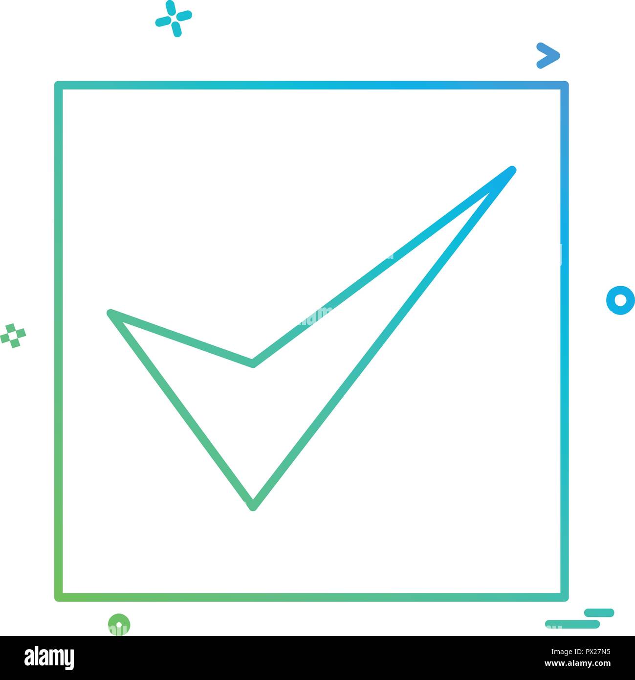 Tick icon design vector Stock Vector Image & Art - Alamy