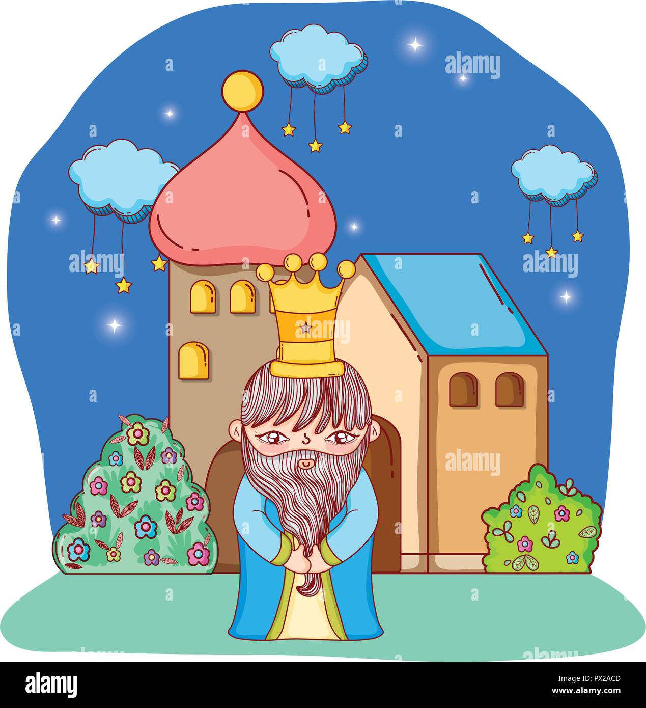 wise man king cartoon Stock Vector Image & Art - Alamy