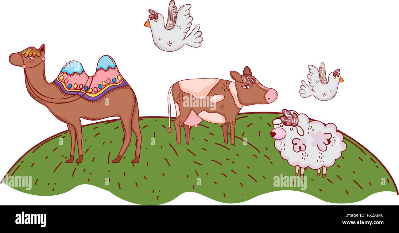 Cow and sheep group Stock Vector Images - Alamy