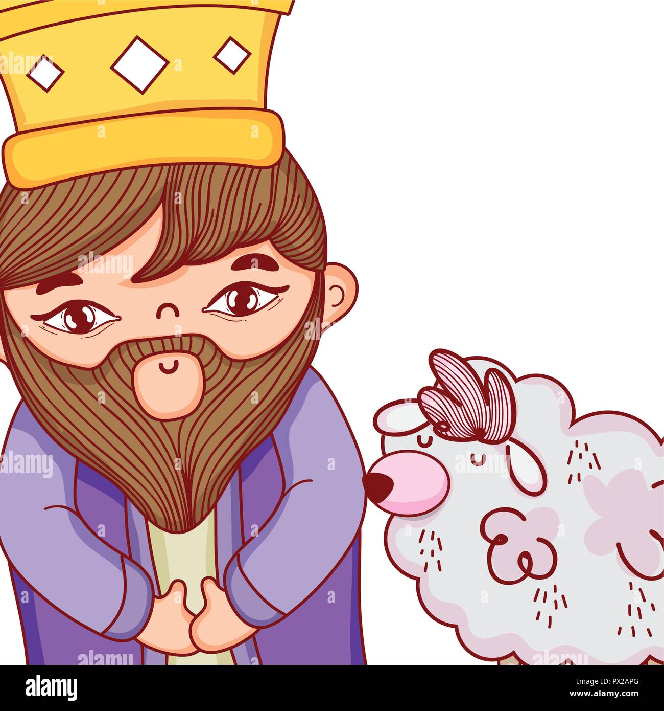 wise man king cartoon Stock Vector Image & Art - Alamy