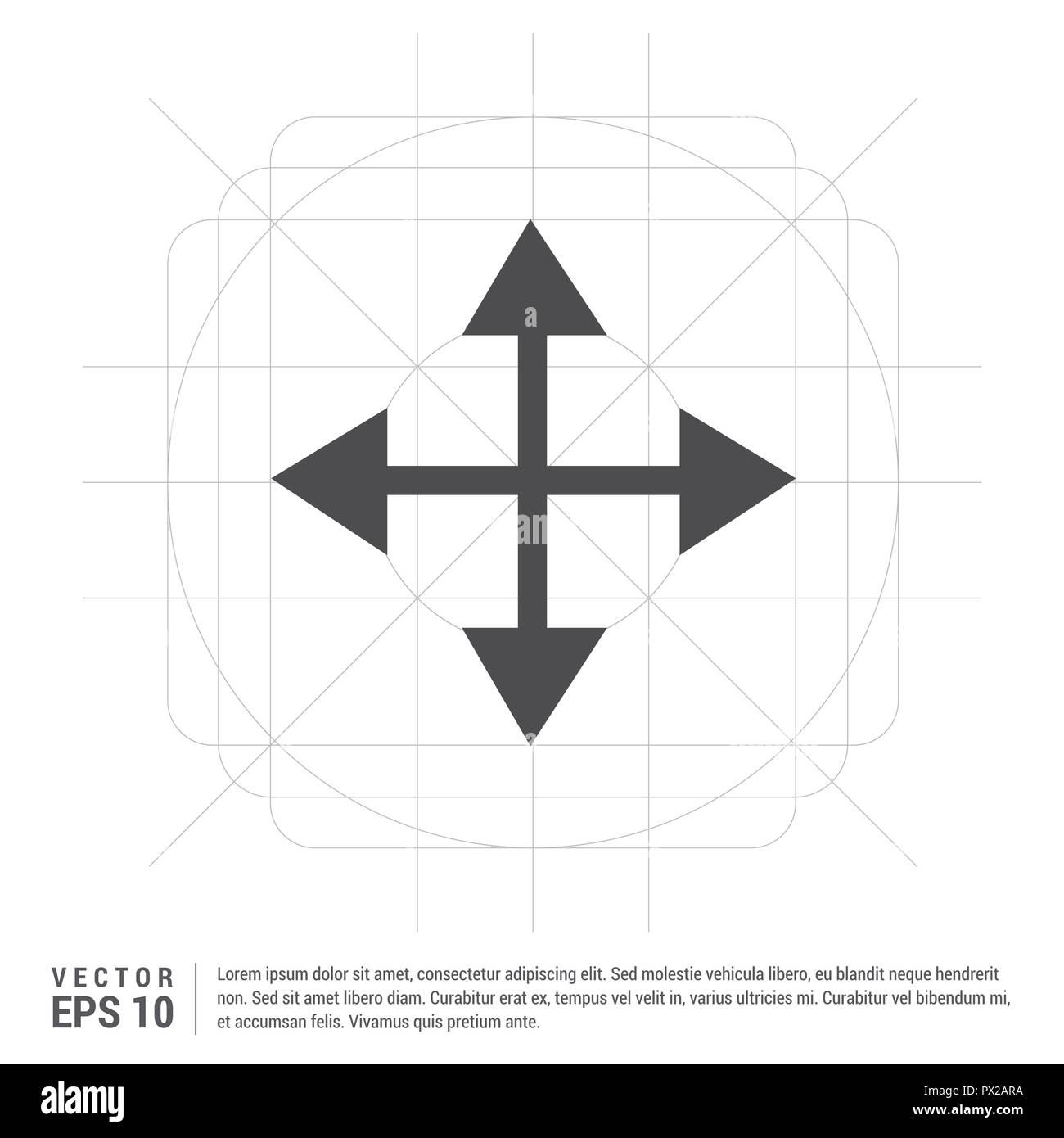 Four Side arrow Icon Stock Vector Image & Art - Alamy