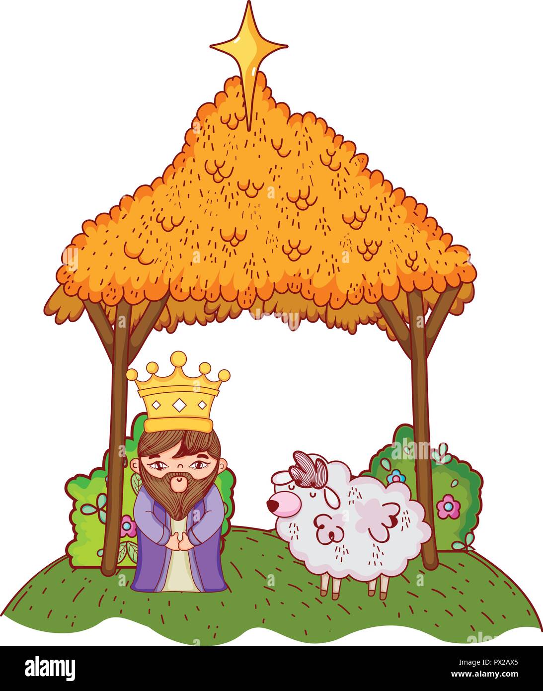 wise man king cartoon Stock Vector Image & Art - Alamy