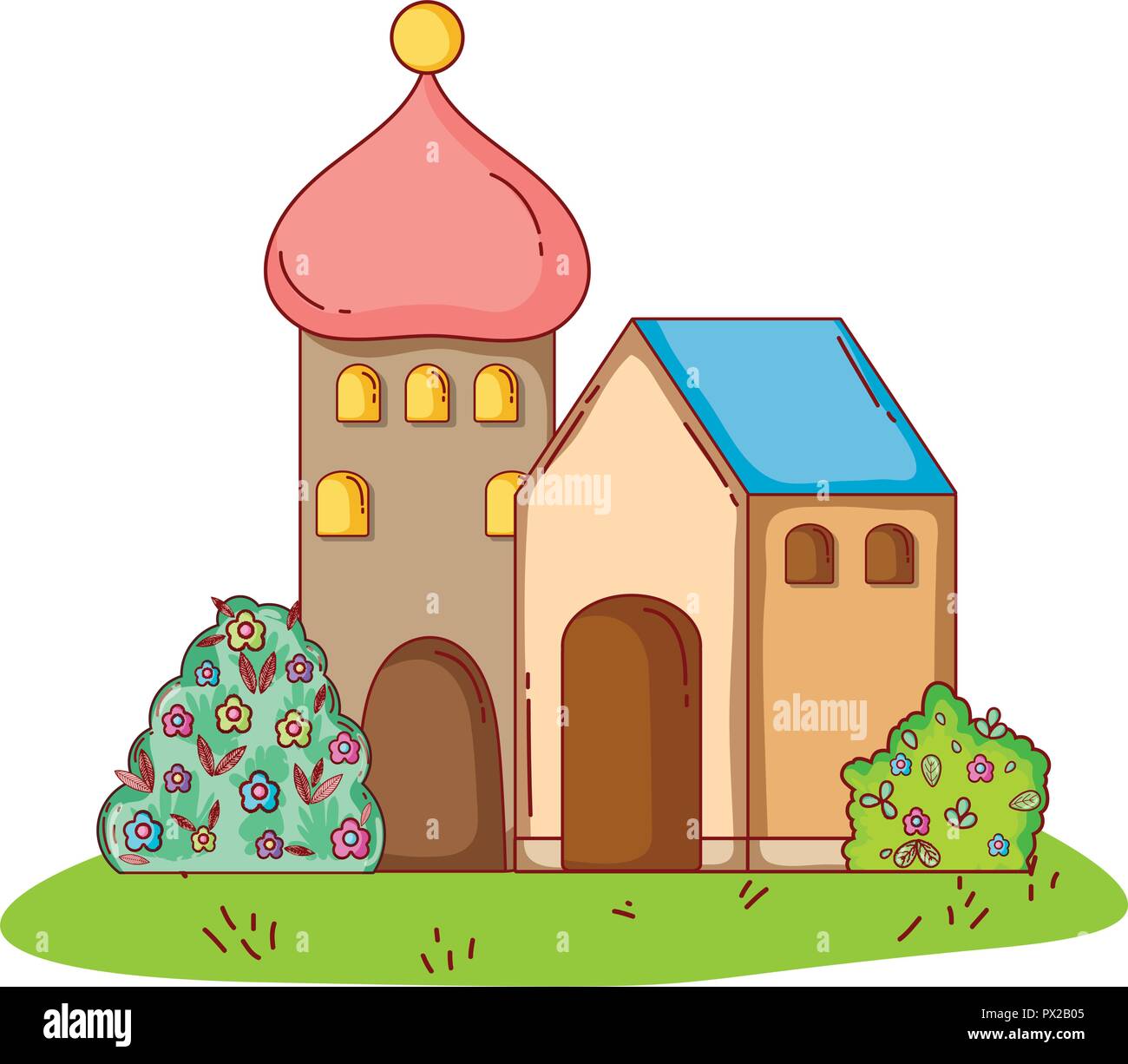 Adobe structure building Stock Vector Images - Alamy