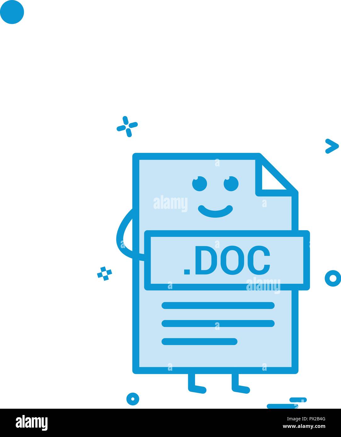 Computer doc document file format type icon vector design Stock Vector ...