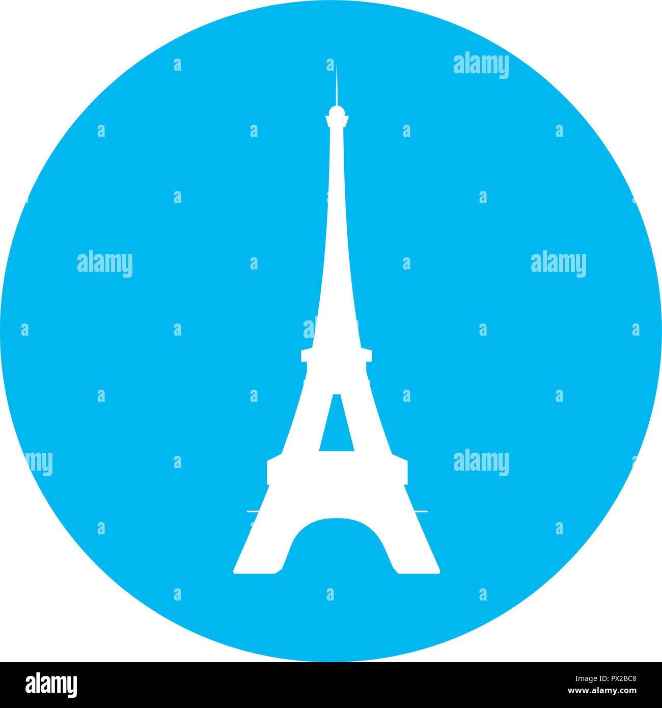 eiffel tower blue icon Stock Vector Image & Art - Alamy