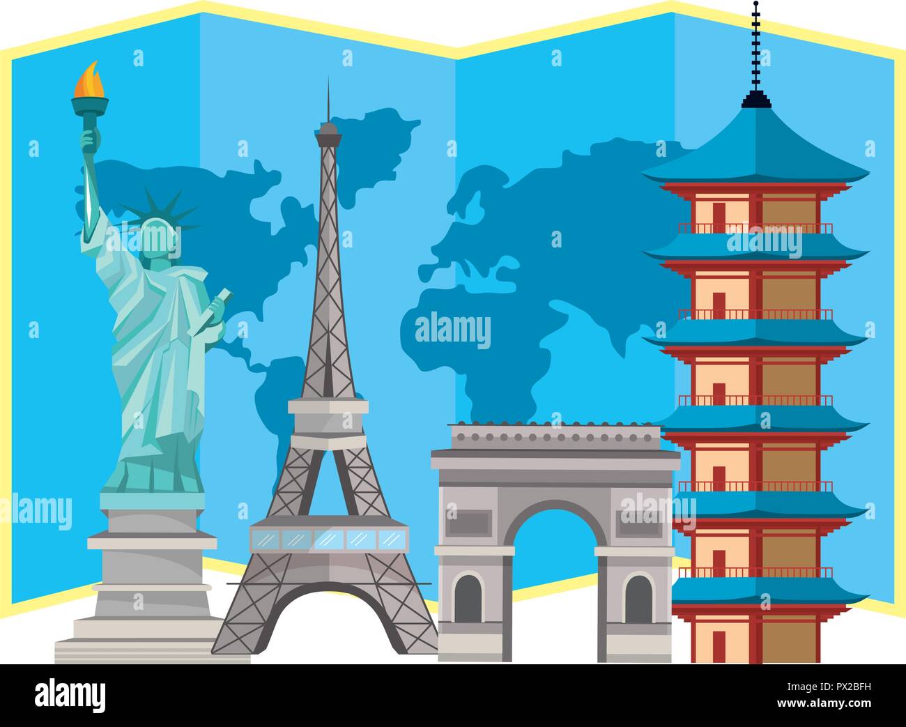 world landmarks icon Stock Vector Image & Art - Alamy