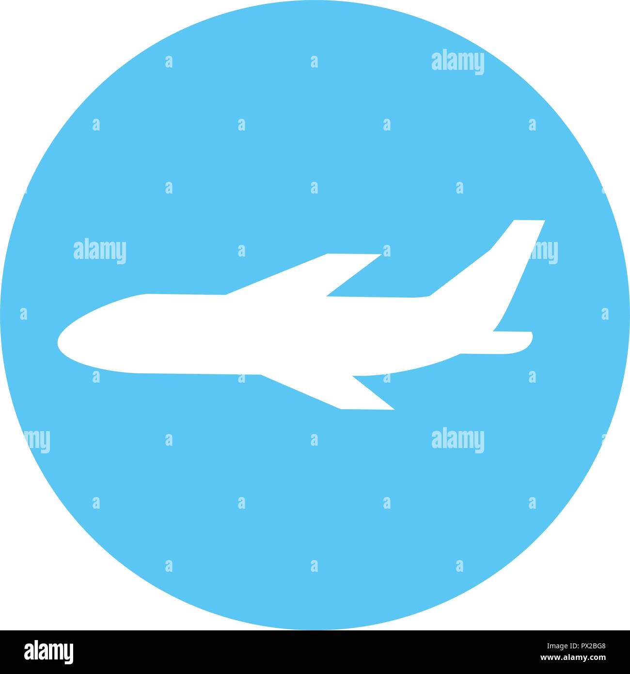 airplane blue icon Stock Vector Image & Art - Alamy