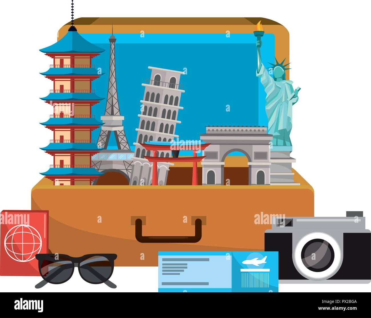 travel luggage cartoon Stock Vector Image & Art - Alamy