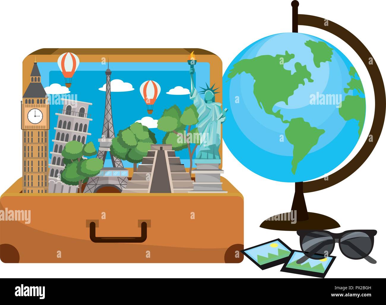 travel luggage cartoon Stock Vector Image & Art - Alamy