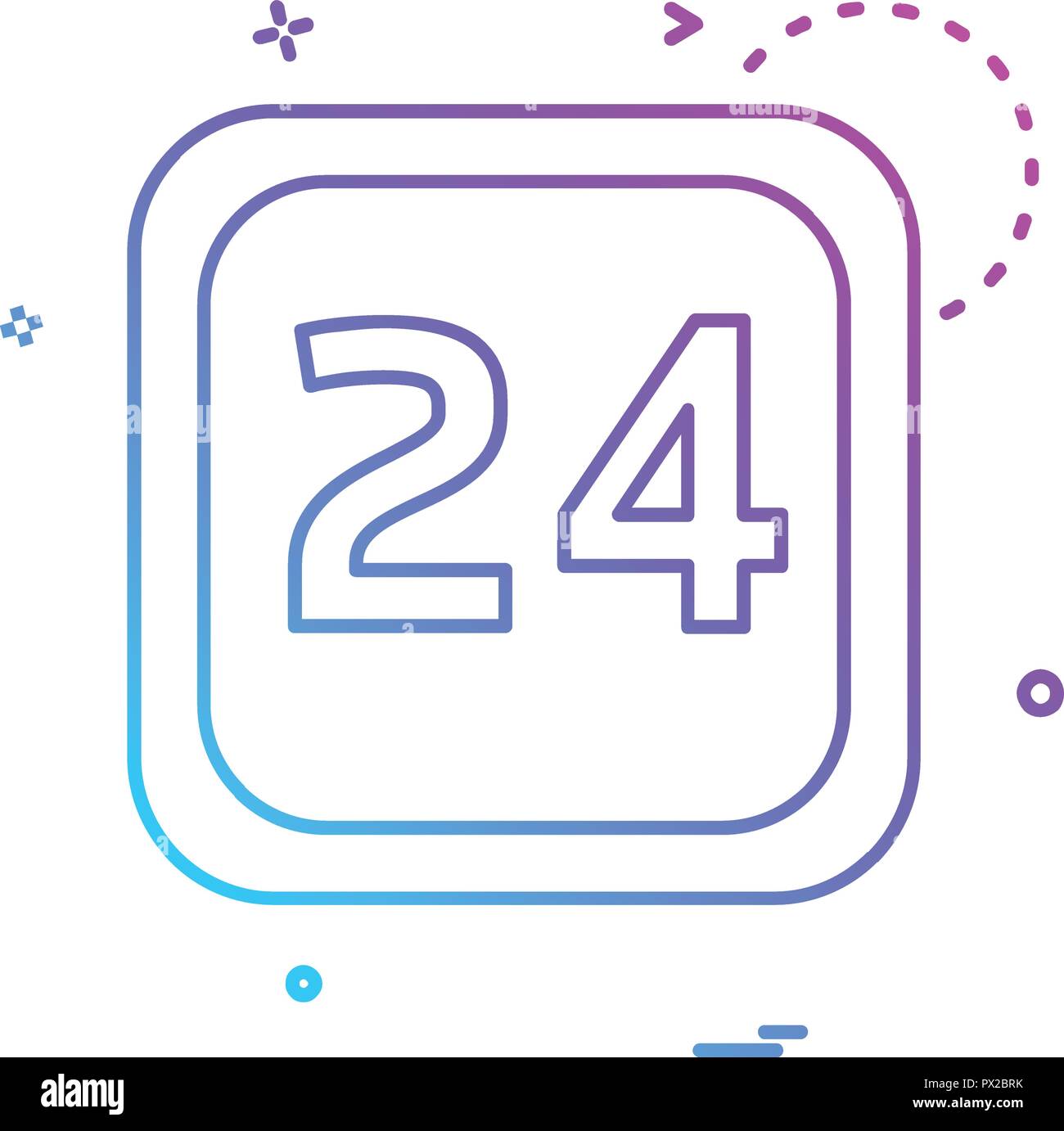24 Date Calender icon design vector Stock Vector Image & Art - Alamy
