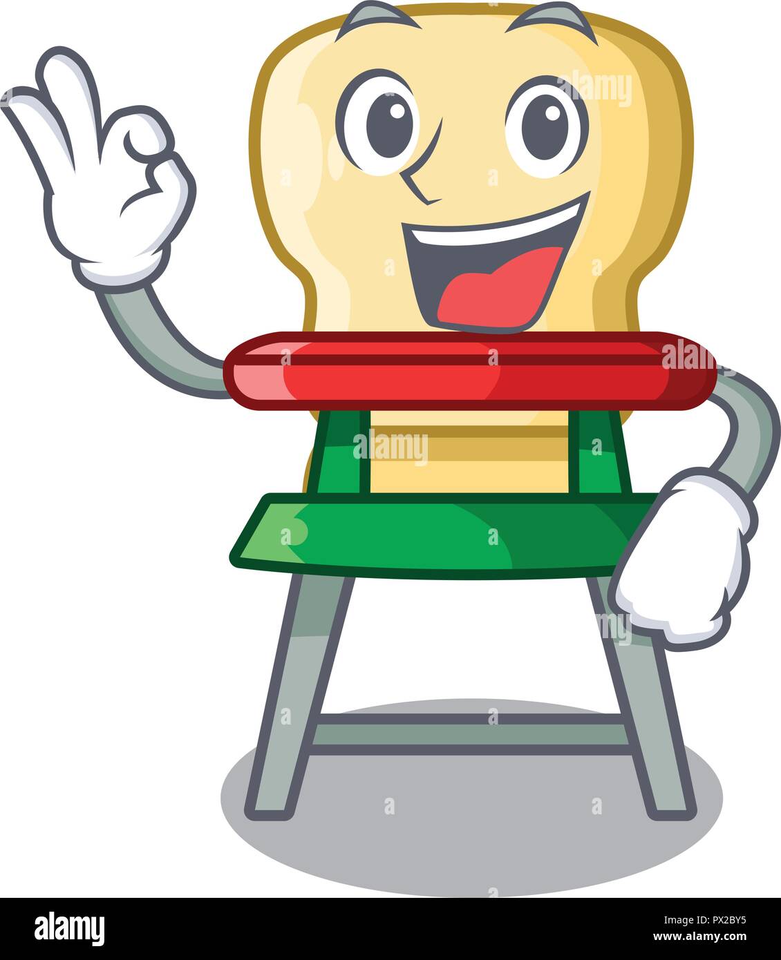 Okay cartoon baby highchair for kids feeding Stock Vector Image & Art ...
