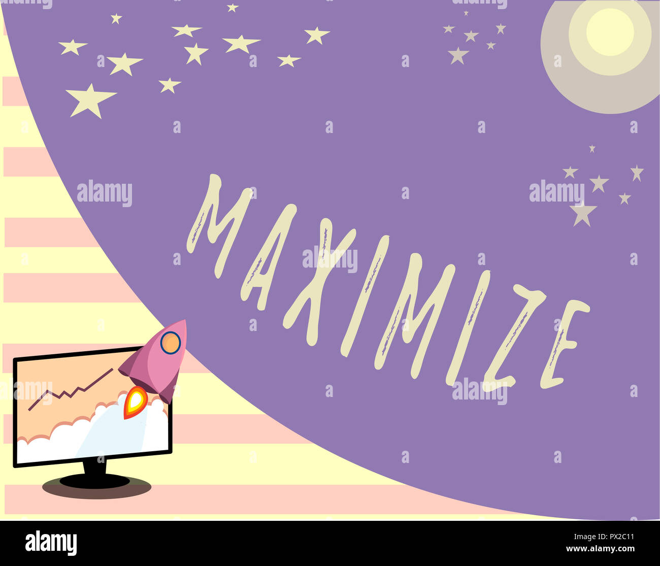 Conceptual hand writing showing Maximize. Business photo text make as ...