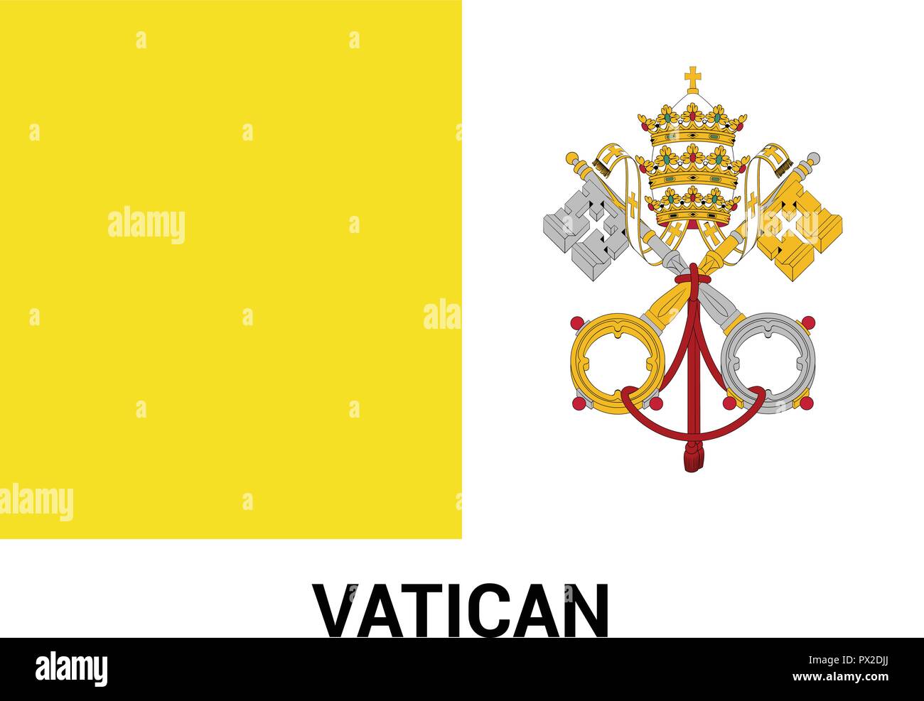 Vatican flag design vector Stock Vector Image & Art - Alamy