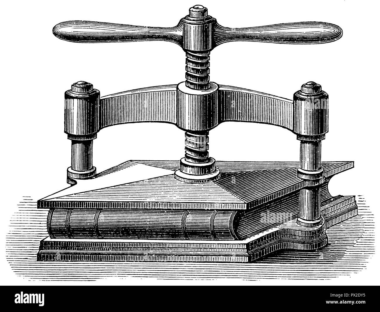 Screw press (copy press Stock Photo - Alamy