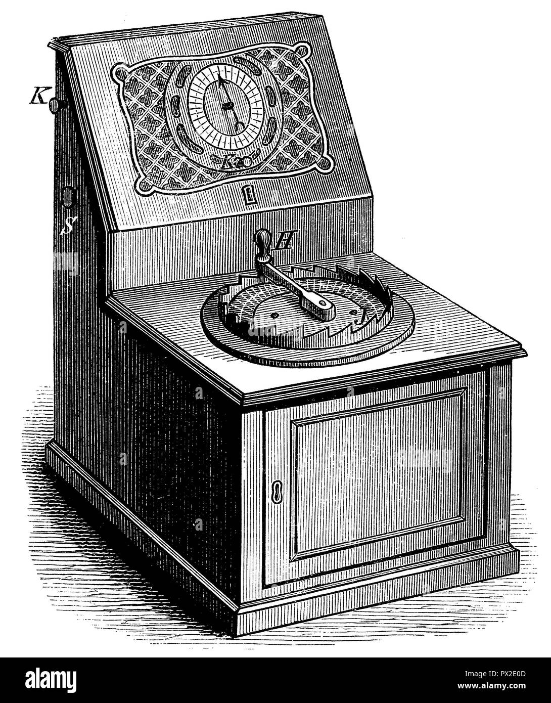 Magnetic cell telegraph from Siemens & Halske Stock Photo - Alamy