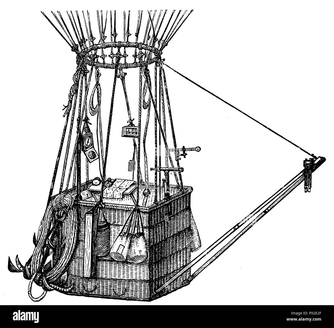 Hot Air Balloon Basket Sketch