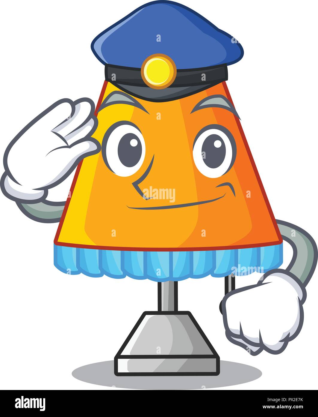 Police character table office lamp in indoor Stock Vector Image & Art ...