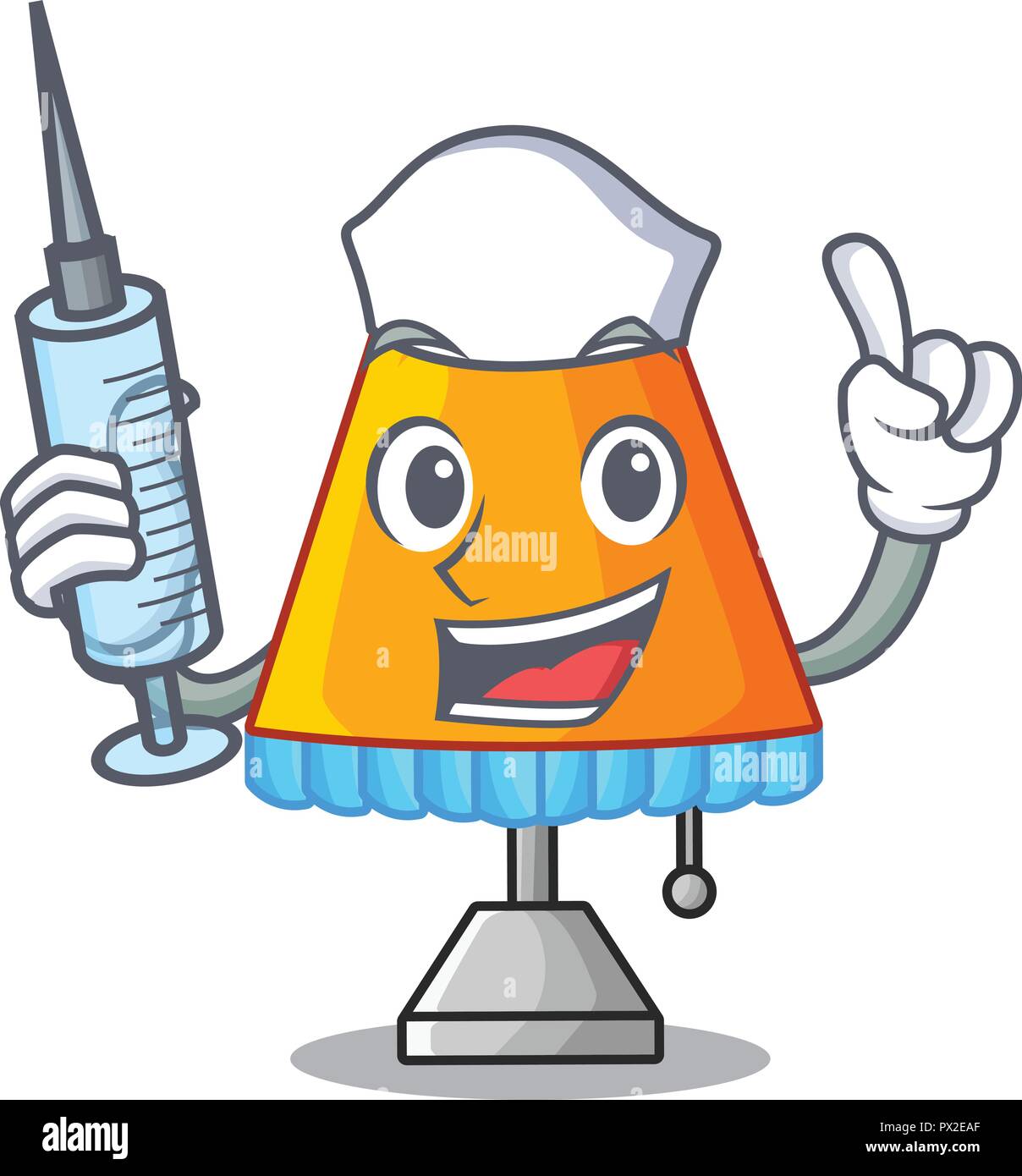Nurse cartoon table lamp beside in bed Stock Vector Image & Art - Alamy