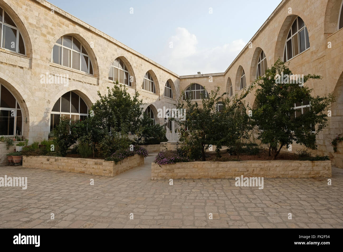Inner courtyard of the Armenian Patriarchate in the Armenian quarter ...