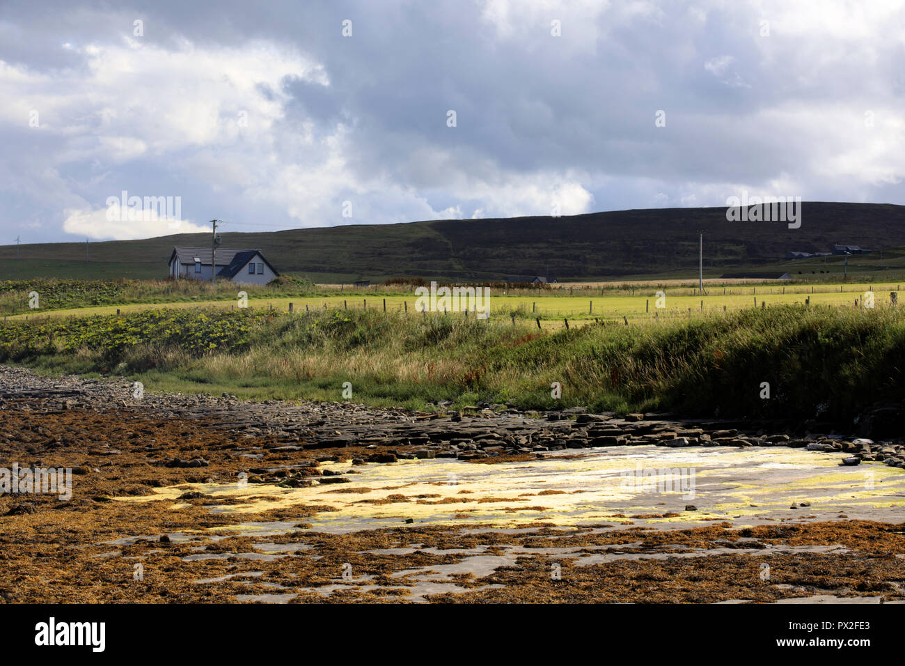 A typical landscape in the Orkney islands, Orkney, Scotland, Highlands ...