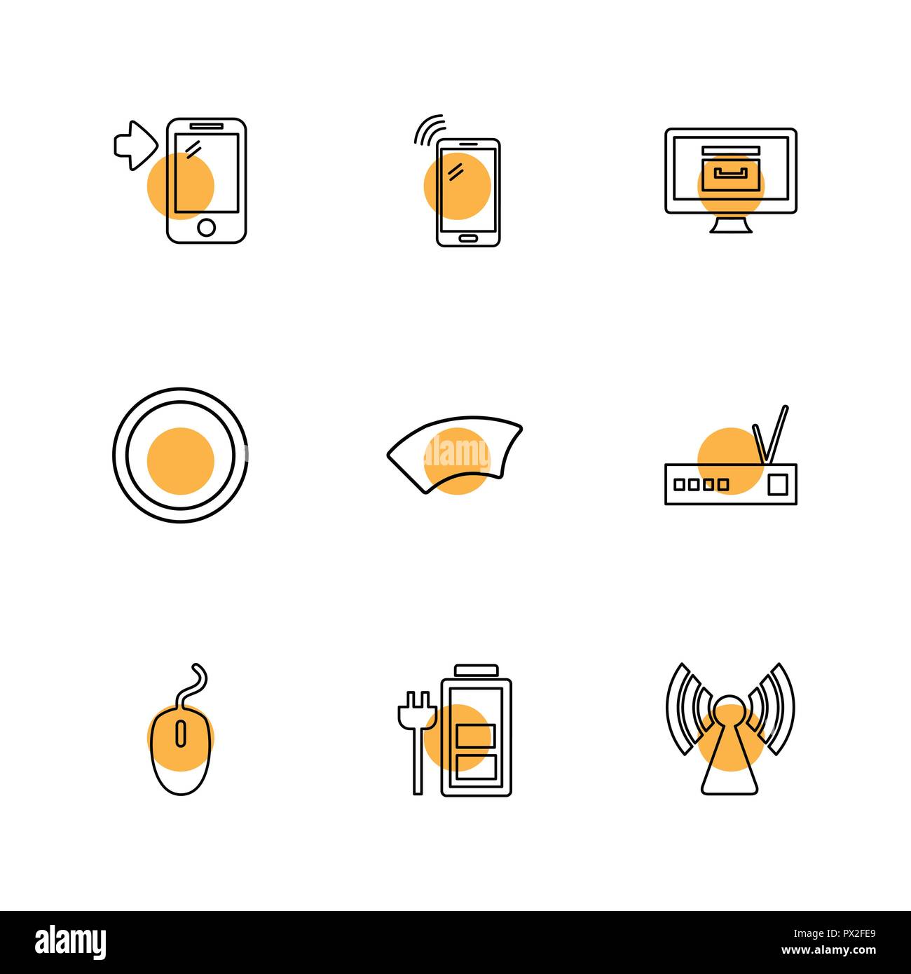 battery , wifi , network , infrared , signals , web , user interface ...