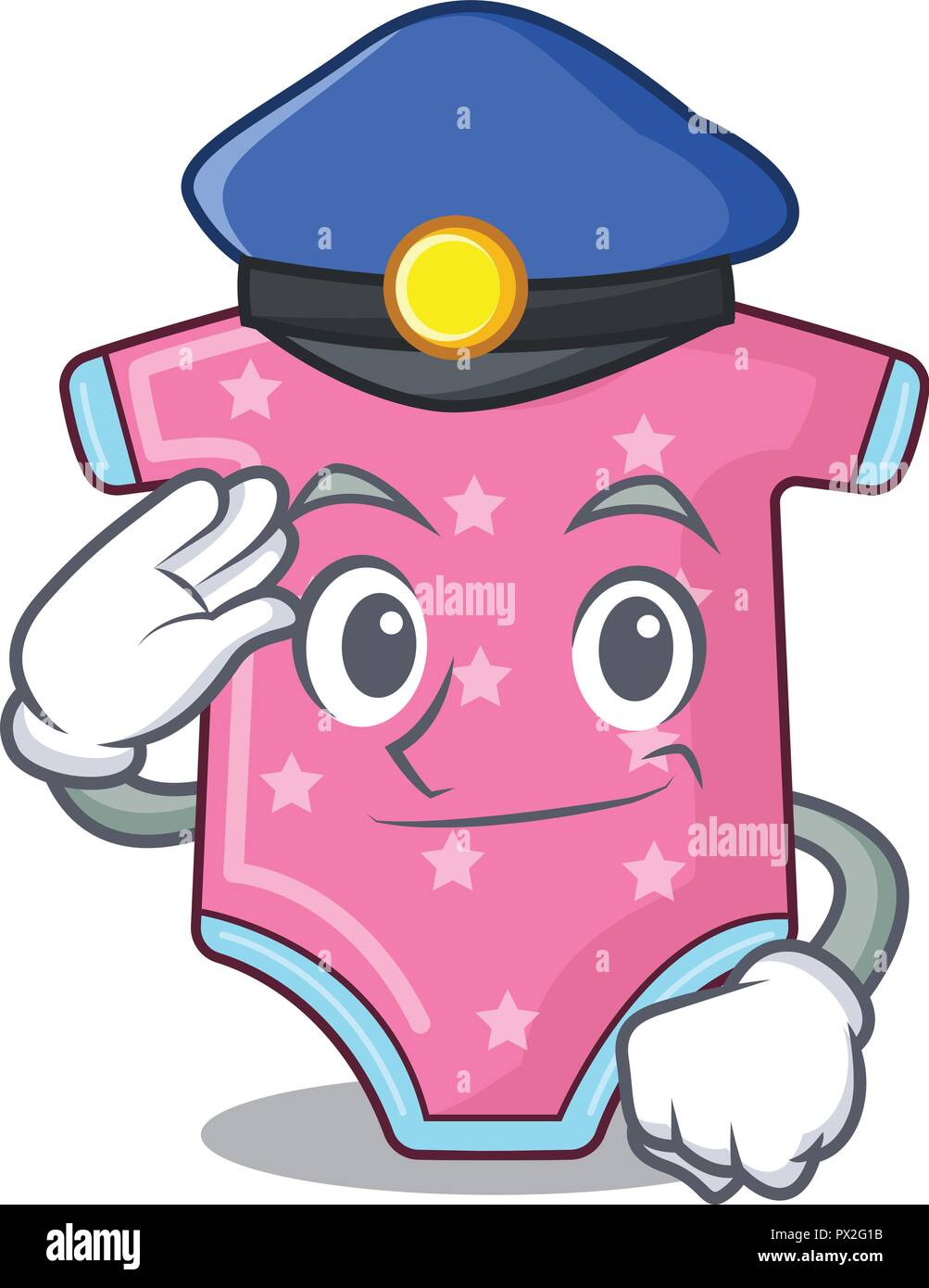 Police character baby clothes hanging on clothesline Stock Vector Image ...