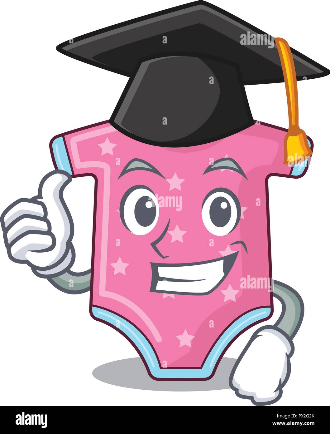 Graduation cartoon baby clothes on hanger rack Stock Vector Image & Art ...
