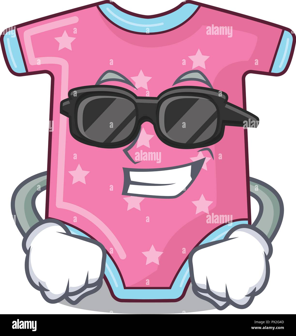Super cool cartoon baby clothes on hanger rack Stock Vector Image & Art ...