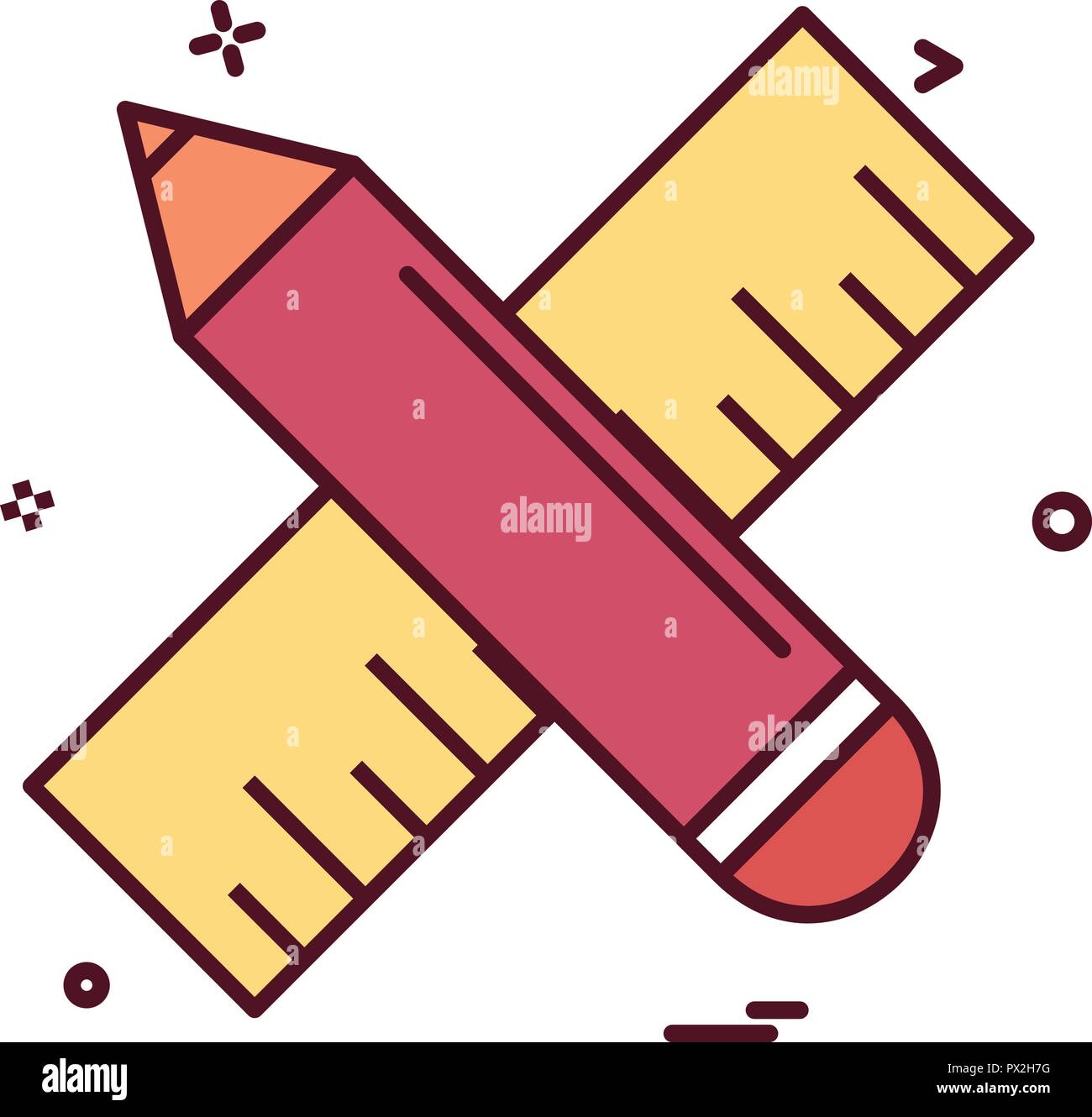 pencil scale icon vector design Stock Vector Image & Art - Alamy
