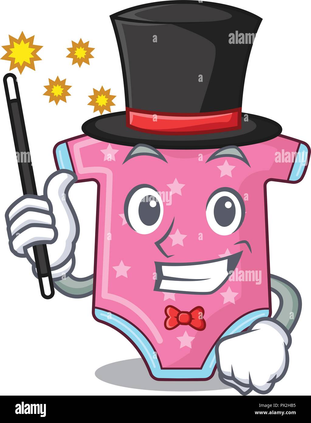 Magician baby wool clothes isolated on mascot Stock Vector Image & Art ...