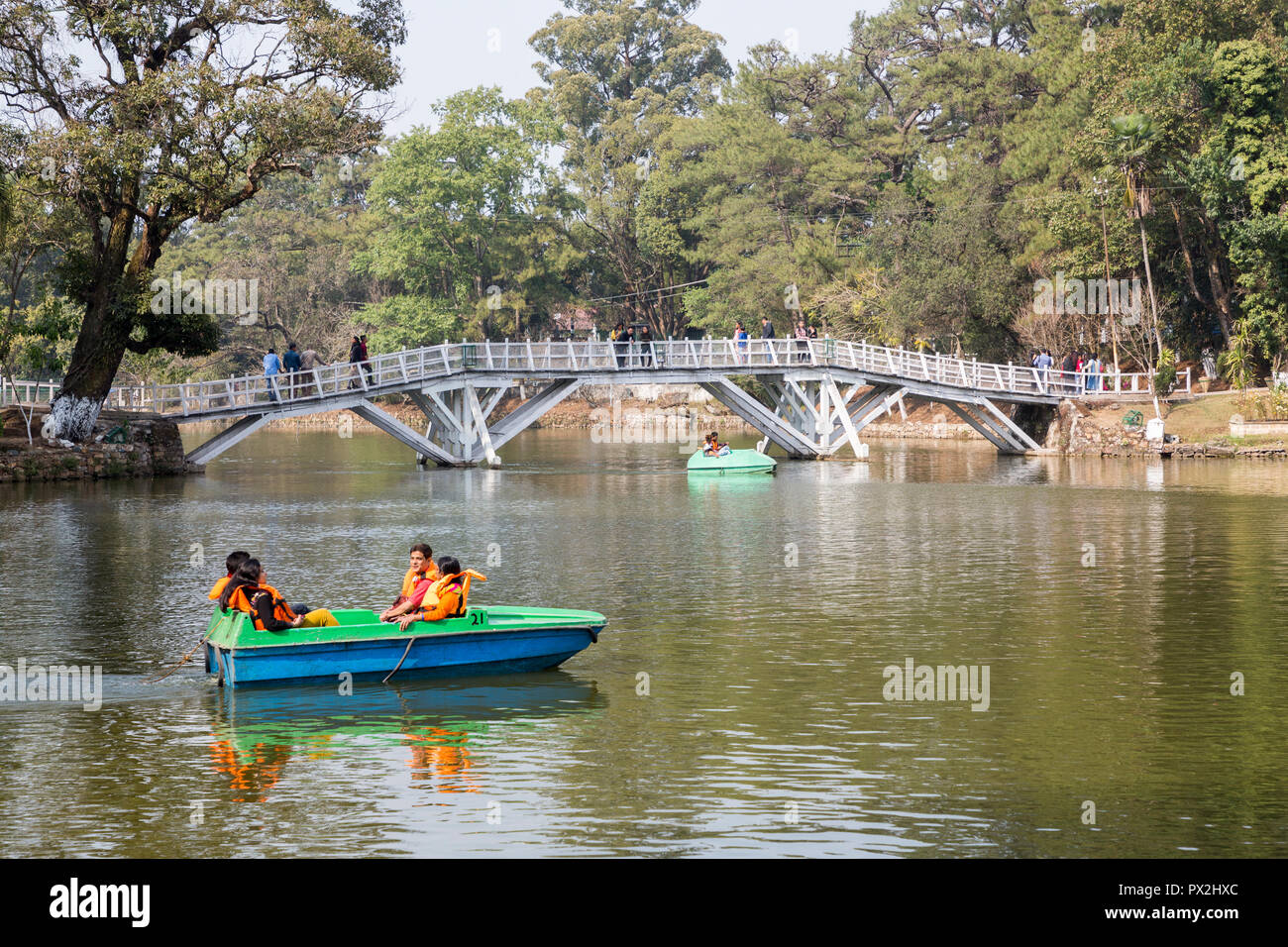 Boating on Ward's Lake, Shillong, Meghalaya, India Stock Photo - Alamy