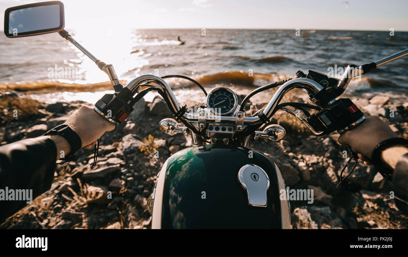 Motorcycle point of view hi-res stock photography and images - Alamy