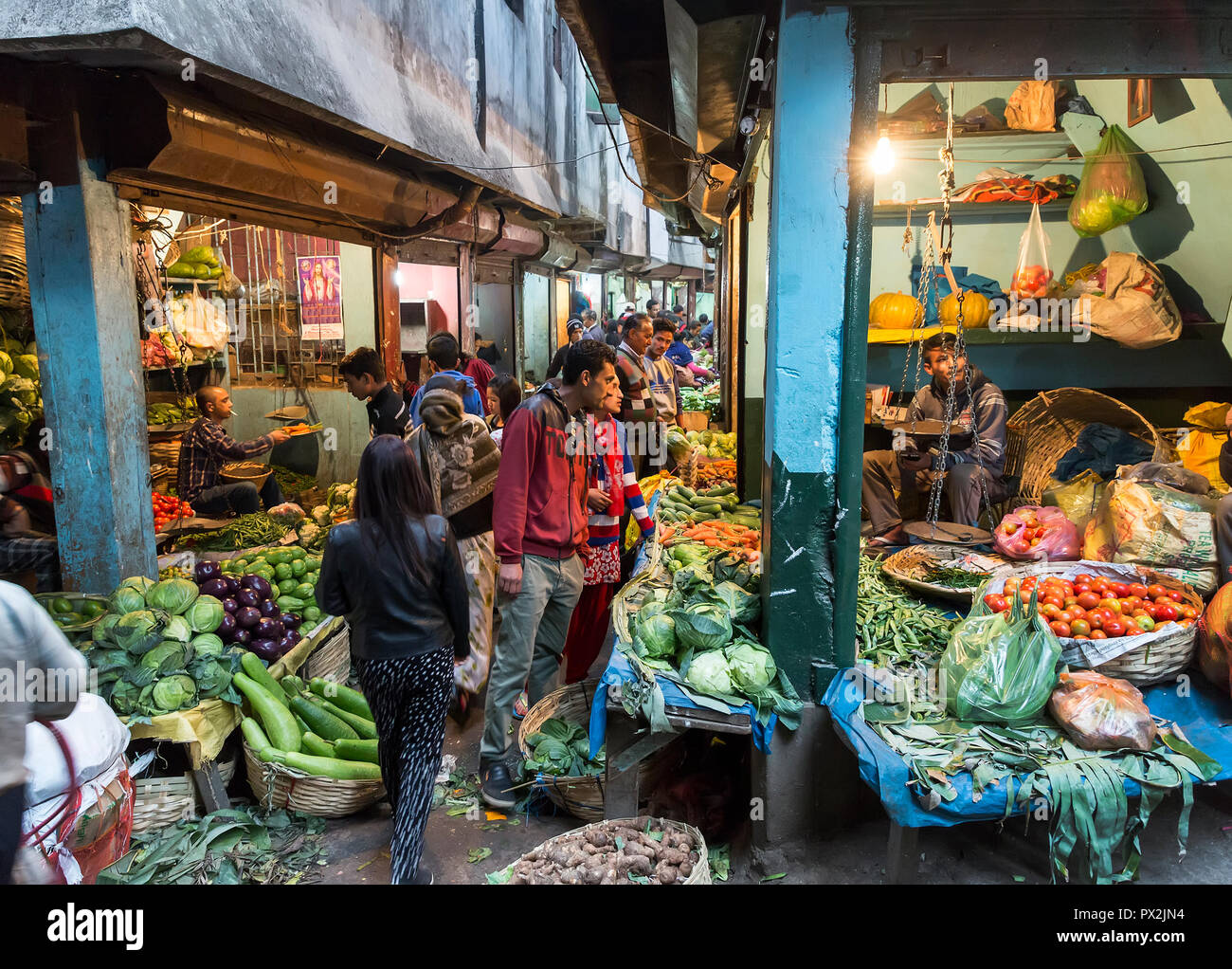 Market area, Shillong, Meghalaya, India Stock Photo - Alamy