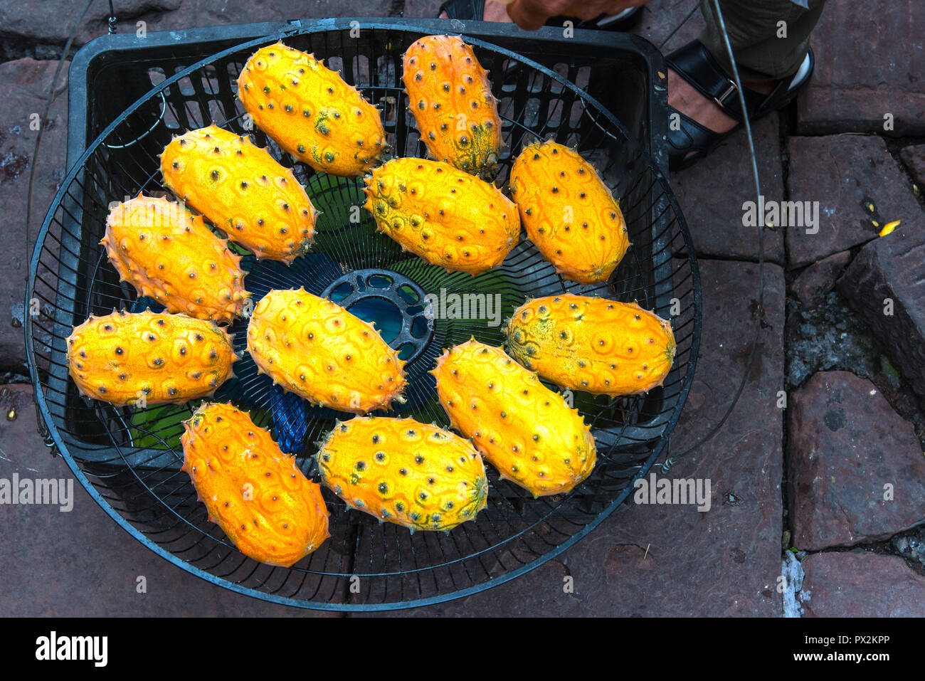 Horned Melon, Cucumis metuliferus for sale in Fenghuang Ancient Towm ...