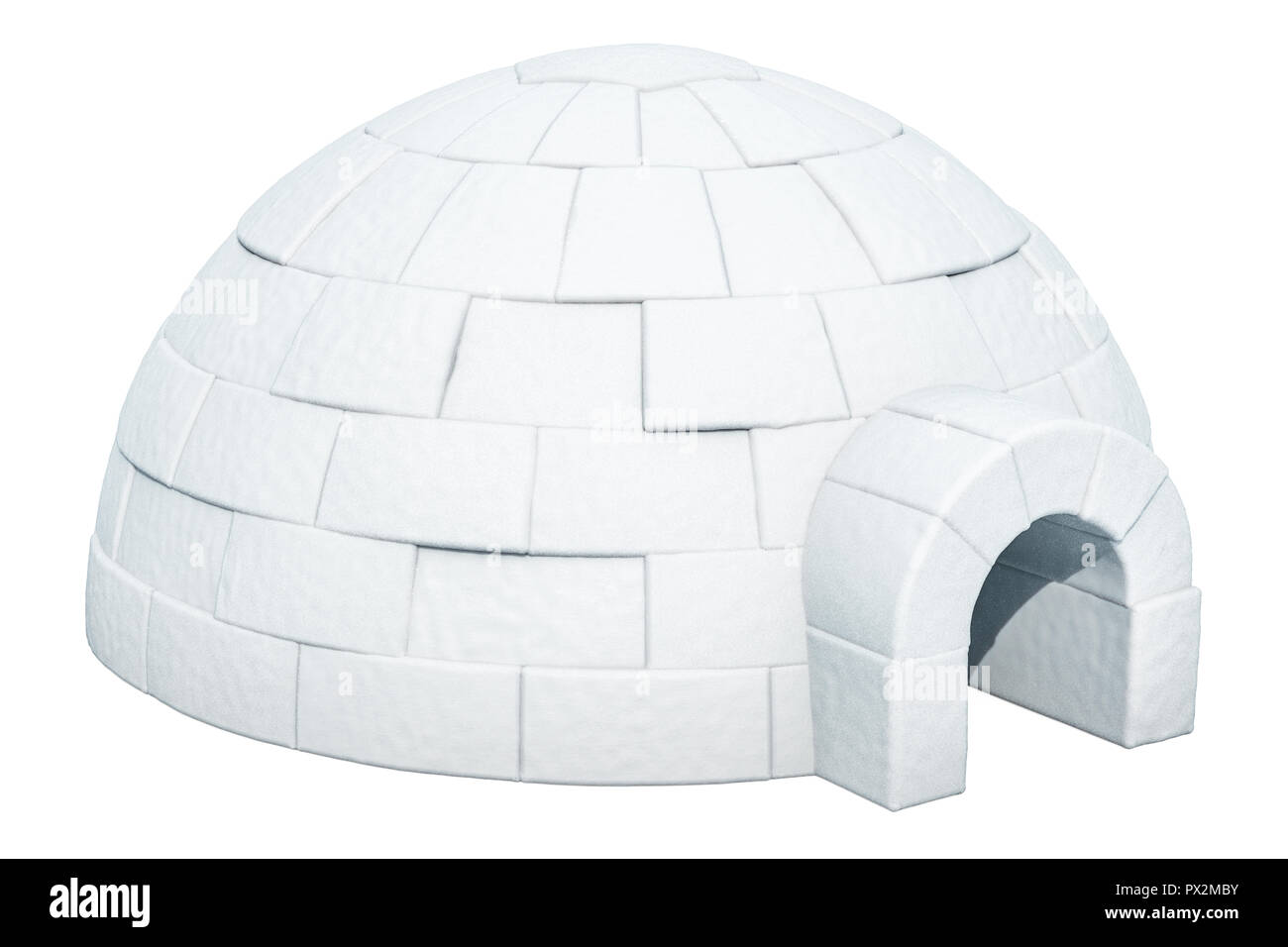 Igloo, 3D rendering isolated on white background Stock Photo - Alamy