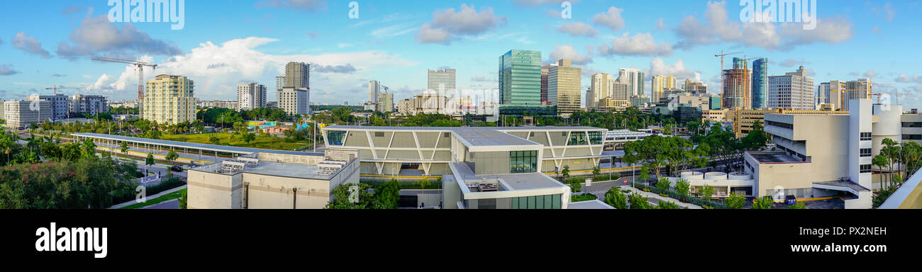 An elevated train platform exists here providing mass public transit in ...